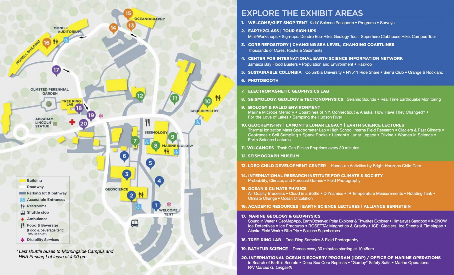 Explore the 2019 Exhibit Map & Lecture Schedule! | Lamont-Doherty Earth ...